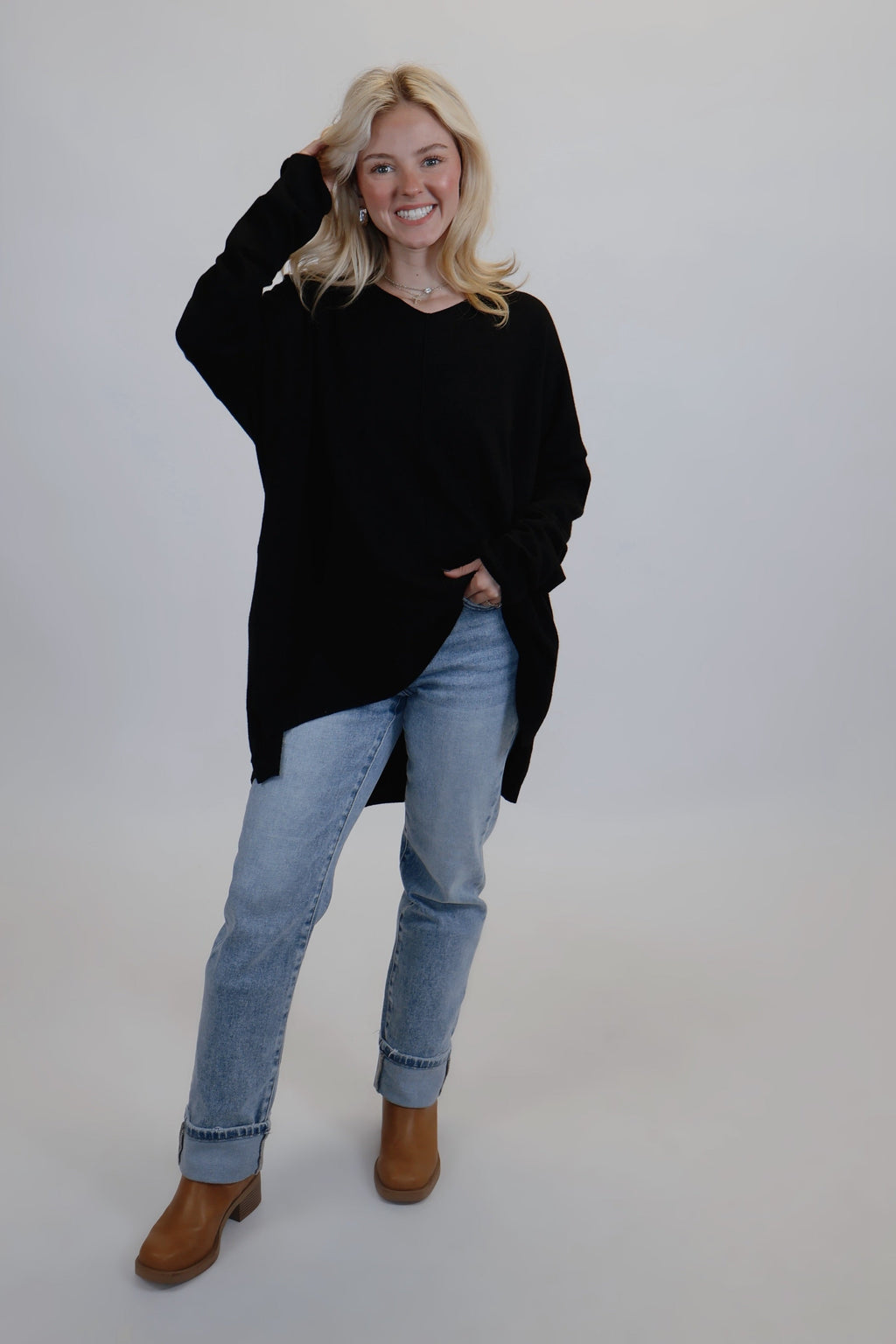 Sunday Comfort Sweater in Plus – Pretty Please Boutique